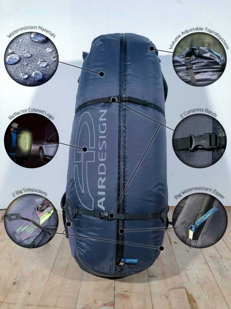 Hike & Fly Trail Rucksack 55L - 70L — AirDesign - Paragliders